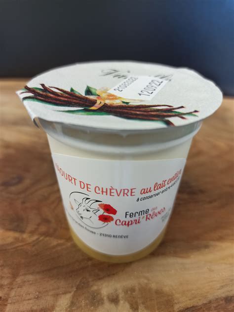 Yaourt au lait de chèvre vanille 2 formats Ferme Des Capri rêves