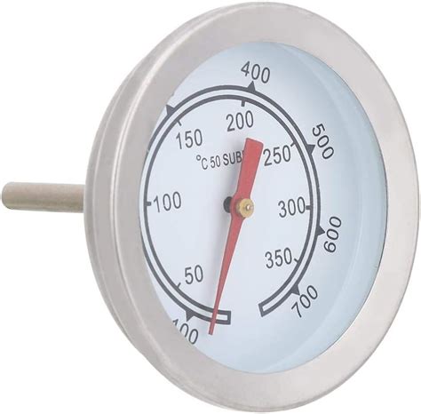 Termómetro de acero inoxidable para barbacoa de 100 700 F con esfera