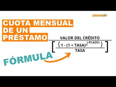 CÓMO se calcula la CUOTA MENSUAL de un PRÉSTAMO YouTube