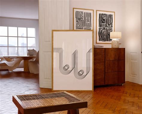 Saggy Boobs Geometric Abstract Minimalist Wall Art Print Body Positive