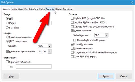 how to protect documents and pdf files with owner and user passwords in libreoffice