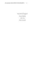 Video Reflection Assignment Docx Running Head VIDEO REFLRCTION