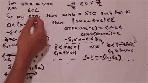 15 limit of the sine function epsilon delta proof youtube