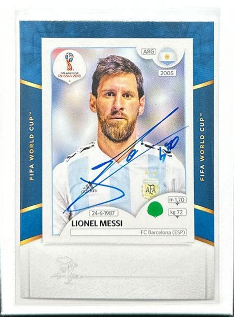 Panini Treble Lionel Messi Fifa World Cup Auto Autograph Wc Lm