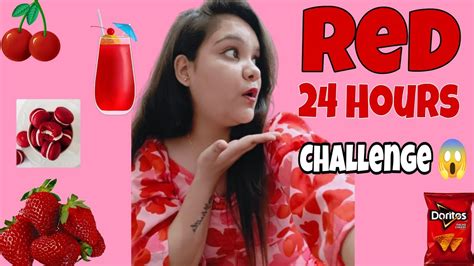 I Only Ate Red Food For Hours Food Challenge Youtube