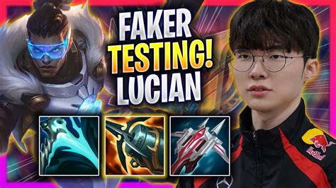 FAKER TESTING LUCIAN MID IN KOREA SOLOQ T1 Faker Plays Lucian MID Vs