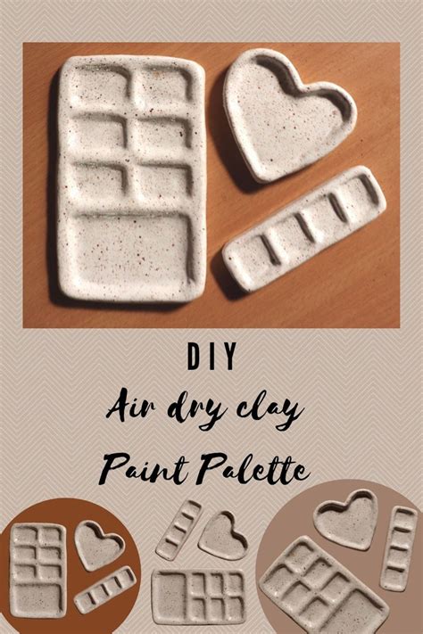 Air Dry Clay Watercolor Palette DIY Paint Palette Using Air Dry Clay