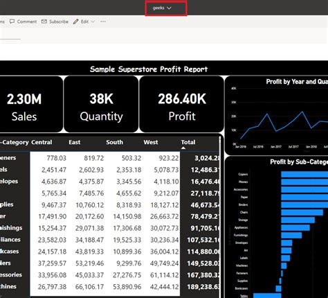 Power BI Pin Report To A Dashboards GeeksforGeeks