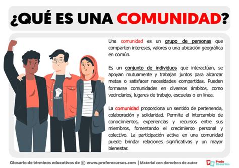 Qu Es Una Comunidad Definici N De Comunidad