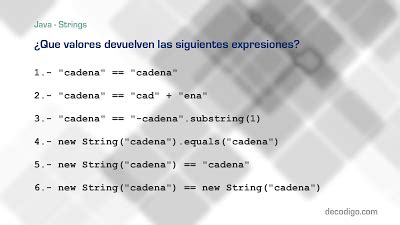 Tips Para Comparaci N De Cadenas En Java Decodigo