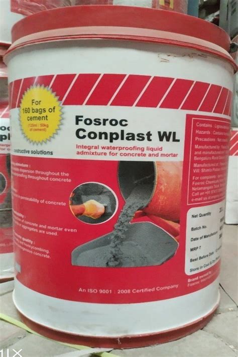 Fosroc Conplast WL Integral Waterproofing Compound For Construction
