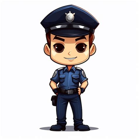 Premium Vector Police Officer Cartoon Vector