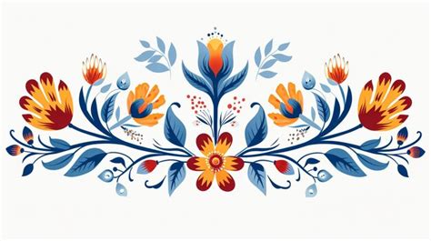 Premium AI Image Mexican Folk Art Style Vector Mandala Floral Patter