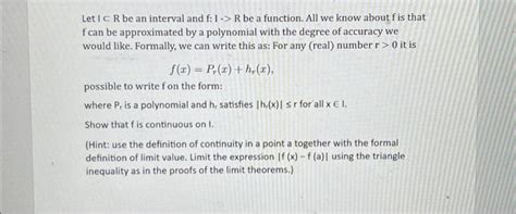 solved let i⊂r be an interval and f i− r be a function all