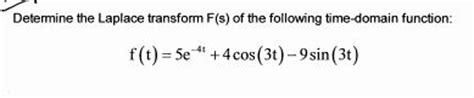 solved determine the time domain function of each
