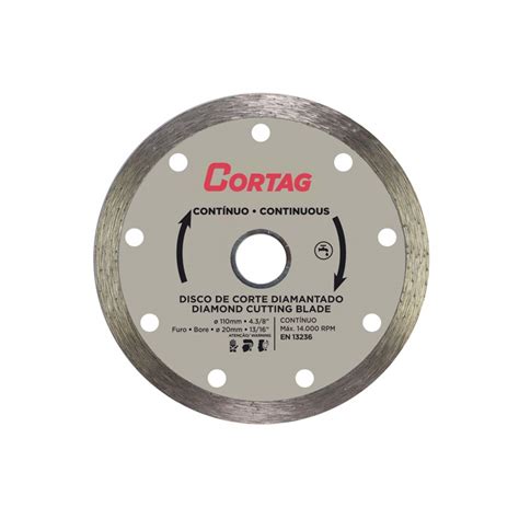Disco De Corte Diamantado Contínuo 110mm 60697 Cortag