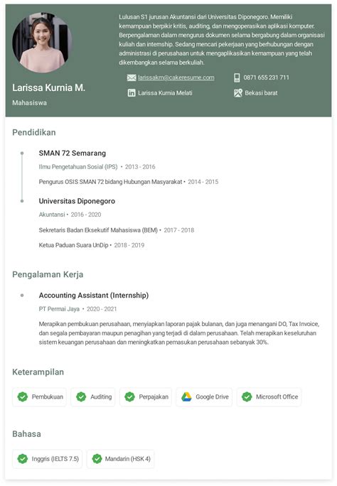Contoh Cv Lulusan Smk Administrasi Perkantoran Tugas Imagesee