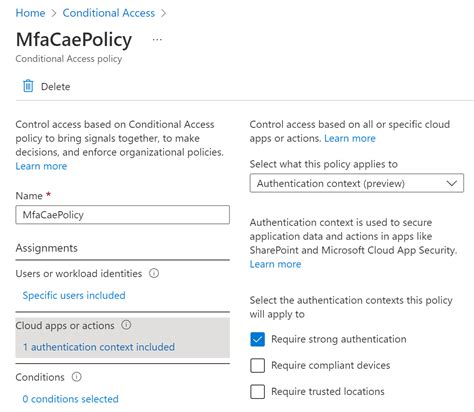 implement azure ad continuous access in an asp core razor page app using a web api