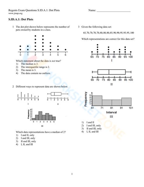Dot Plot Worksheet Zone