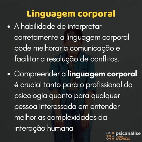 Linguagem corporal na psicologia e psicanálise Psicanálise Clínica