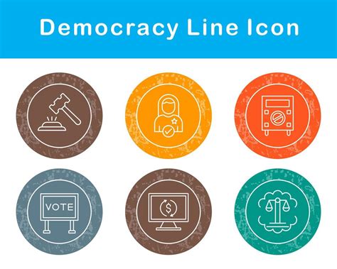 Democracy Vector Icon Set 20762079 Vector Art At Vecteezy