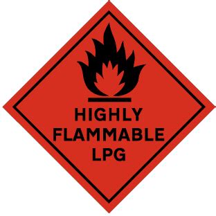 Highly Flammable Lpg Warning Signs Tsc Sign