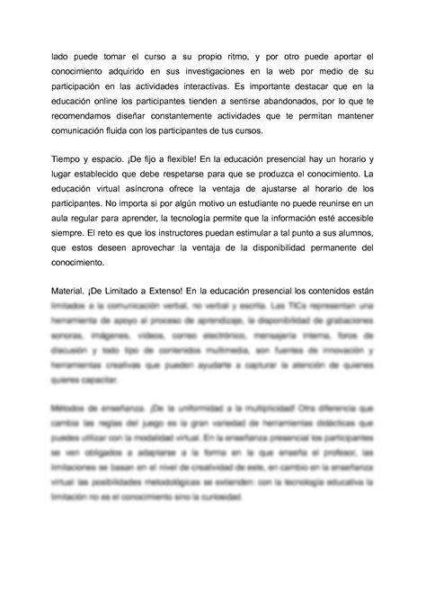 SOLUTION Qu Es La Educaci N A Distancia Studypool