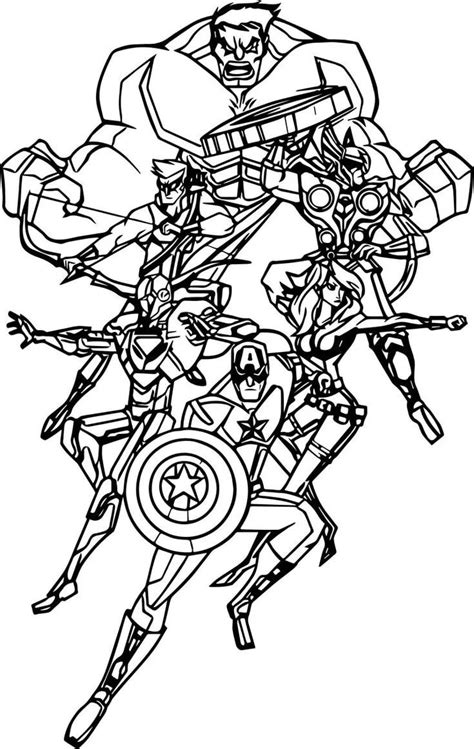 Dibujos de The Avengers para colorear 100 imágenes para imprimir
