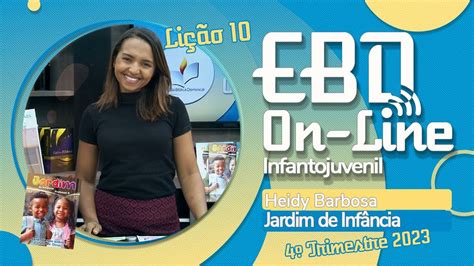 EBD Lição 10 Jardim de Infância 4º Trimestre de 2023 0 Livro