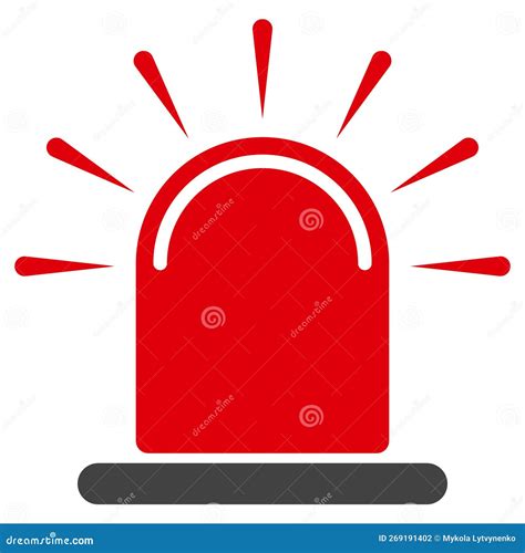 Icon Alert Alarm Emergency Siren Light Warn Medical Attention Lamp
