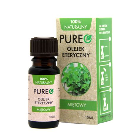 PUREO Naturalny olejek eteryczny z mięty 10 ml Pureo 100 naturalne