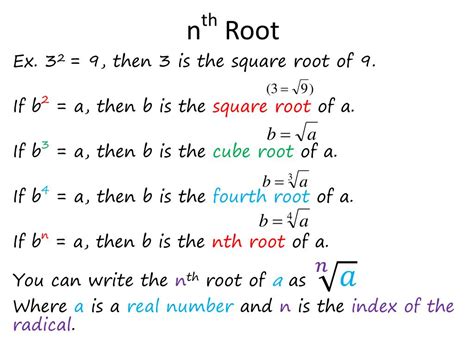 ppt 7 1 nth roots and rational exponents powerpoint presentation free download id 2003424