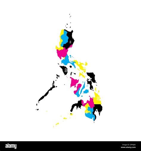 Philippines Political Map Of Administrative Divisions Regions Flat