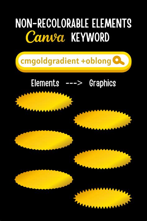 Canva Infographics Non Recolorable Luxurious Elements Keyword Gold