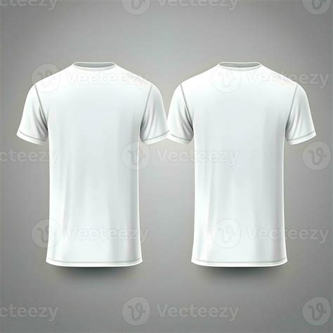 T Shirt Mockup White D Blank T Shirt Front And Back High Quality Ai