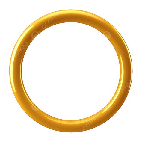 Contorno Dorado Del Círculo 3d PNG dibujos Circulo 3d Contorno PNG y