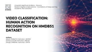 Video Classification Human Action Recognition On HMDB 51 Dataset PPT