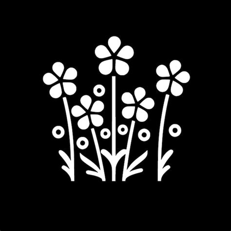 Premium Vector Flowers Black And White Isolated Icon Vector Illustration