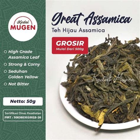 Jual Great Assamica Green Tea Teh Hijau Assamica Grosir G Kg