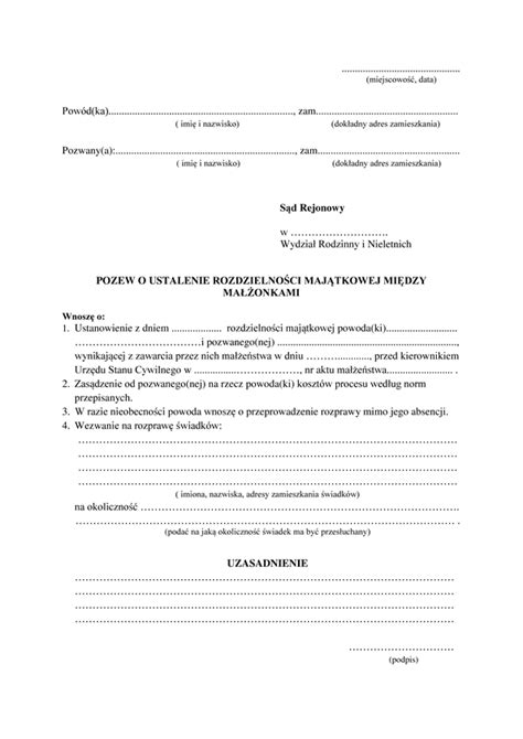 Wniosek o uregulowanie kontaktów z dzieckiem