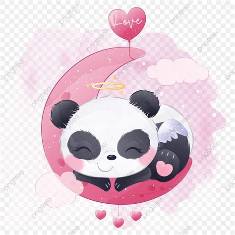 Panda Watercolor Vector PNG Images Cute Panda In Watercolor