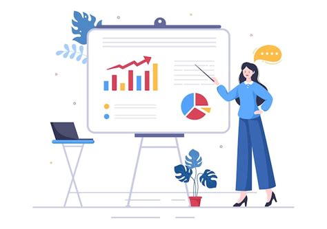 Ilustración de vector de dibujos animados de planificación de marketing