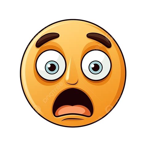 Rosto De Desenho Animado Emoji Assustado Png Emoji Estilo Projeto