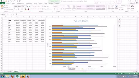 how to add data to an existing excel 2013 chart youtube