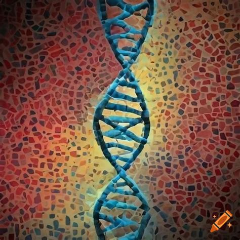 Mosaic Art Of Dna Double Helix On Craiyon