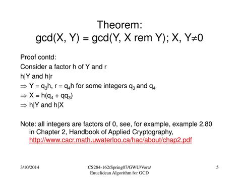ppt euclidean algorithm for gcd powerpoint presentation free download id 151103