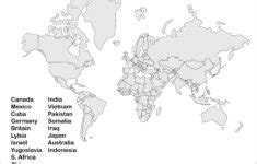 10 Best World Map Worksheet Printable Printablee Printable Worksheets