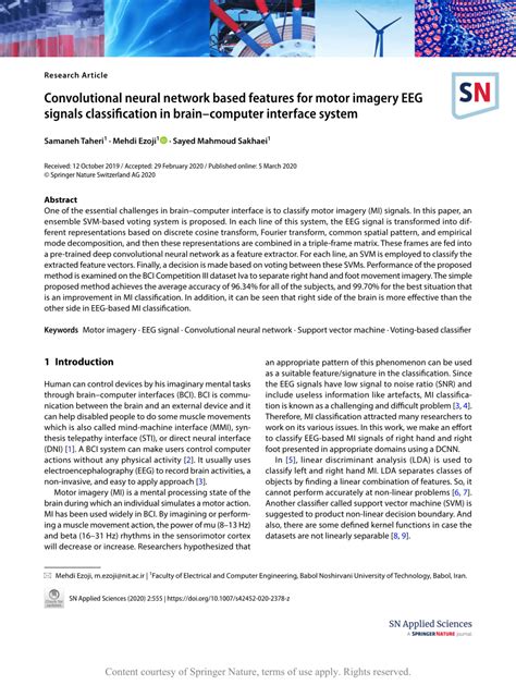 convolutional neural network based features for motor imagery eeg signals classification in