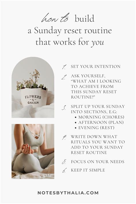 How To Build A Sunday Reset Routine That Works For You Inographic