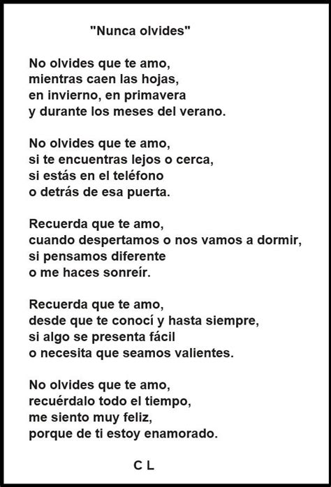 Nunca Olvides Poemas Rom Nticos Cortos Letras De Poemas Poemas